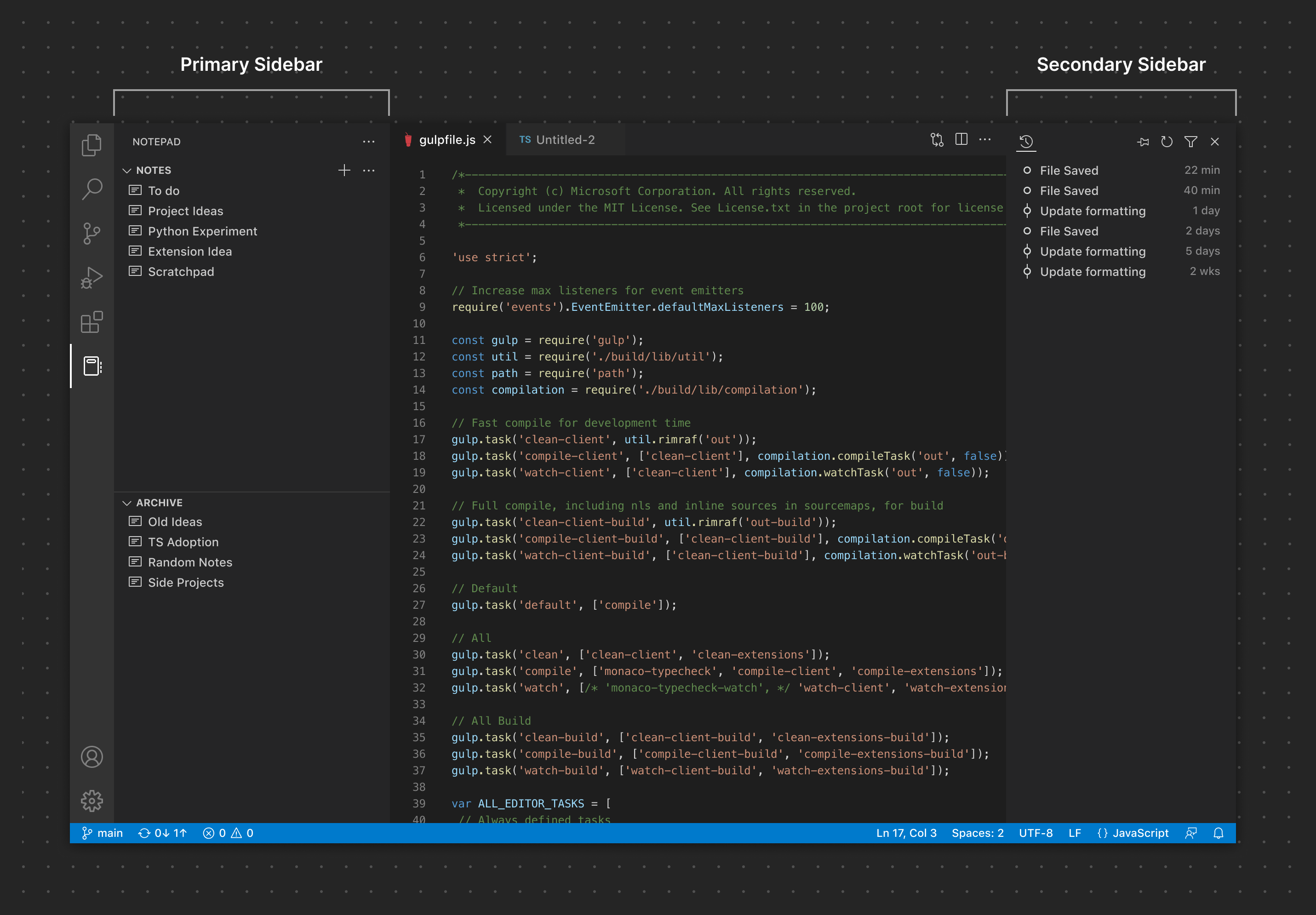 Sidebars Visual Studio Code Extension API