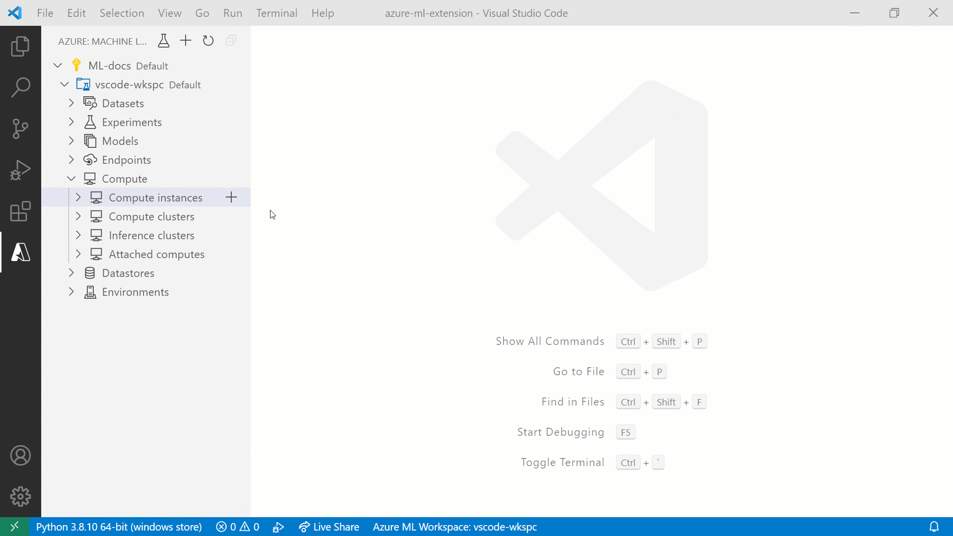 Azure Machine Learning In Visual Studio Code