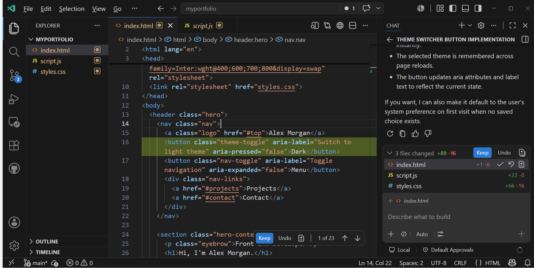 Tutorial: Agentic coding in VS Code