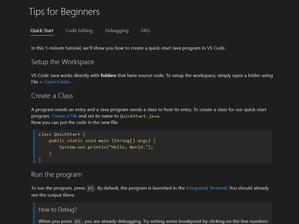 Java In Visual Studio Code