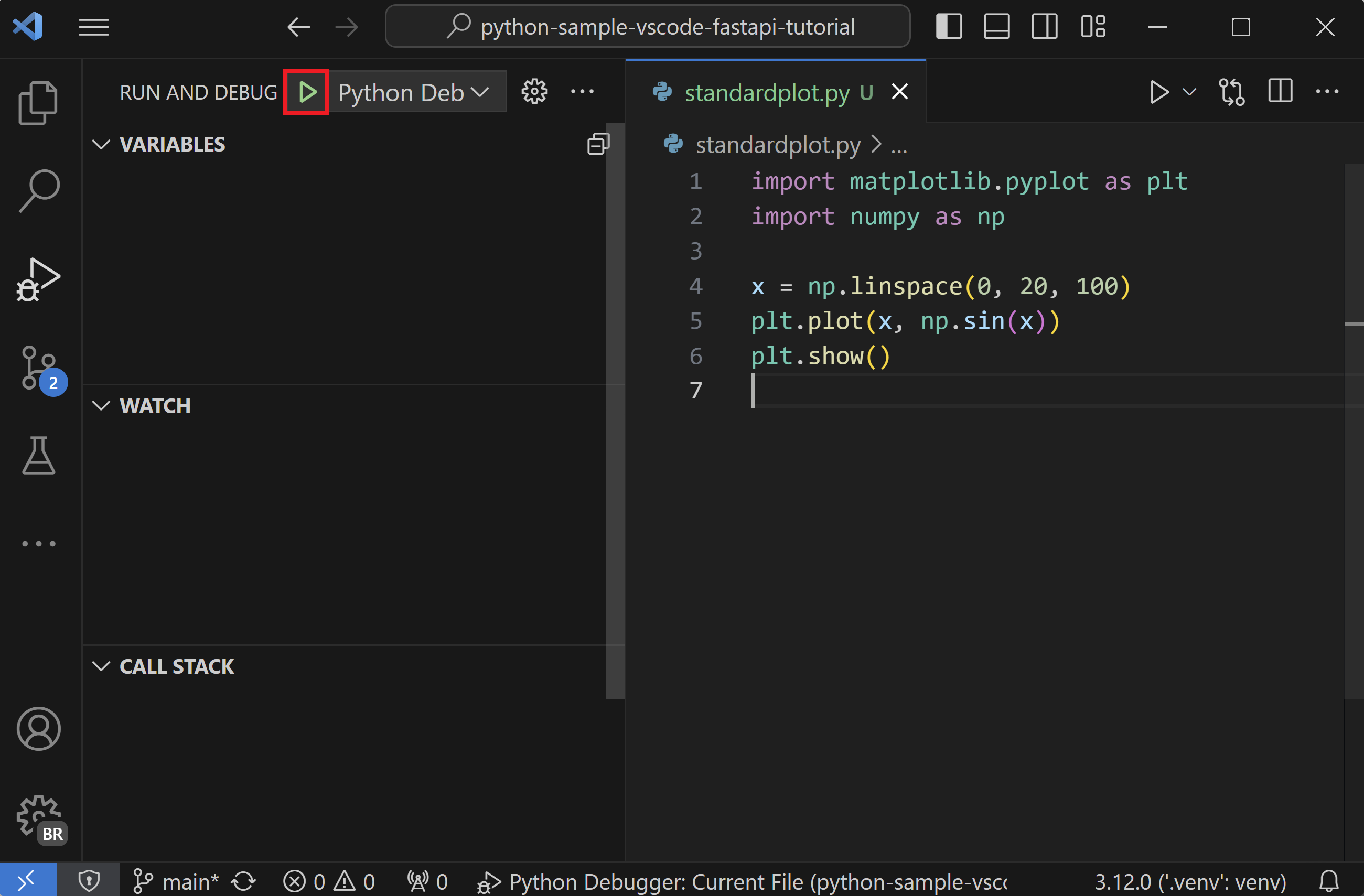 Debugging configurations for Python apps in Visual Studio Code