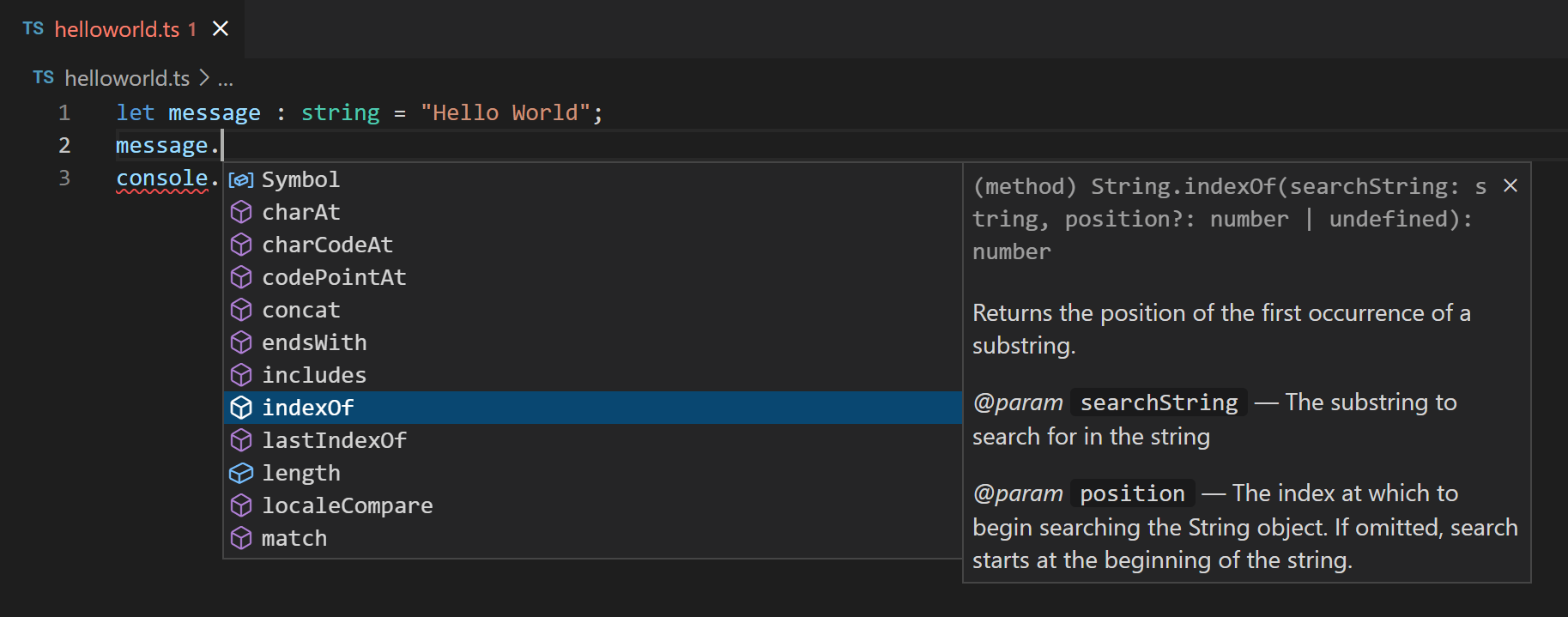TypeScript Editing With Visual Studio Code