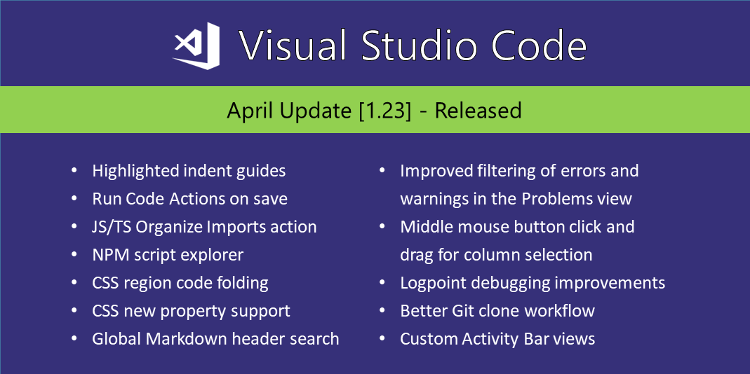 April 2018 (version 1.23)