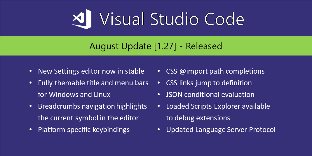 August 2018 (version 1.27)