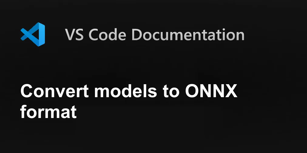 Convert models to ONNX format